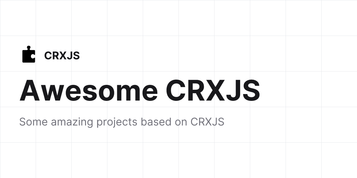 Awesome CRXJS - CRXJS