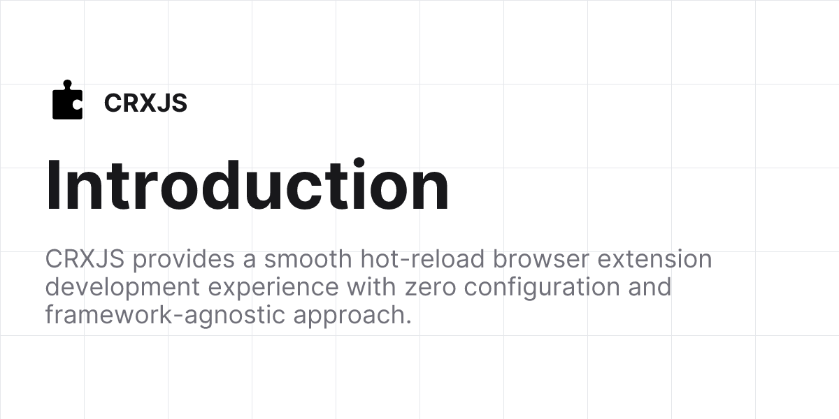 Introduction - CRXJS