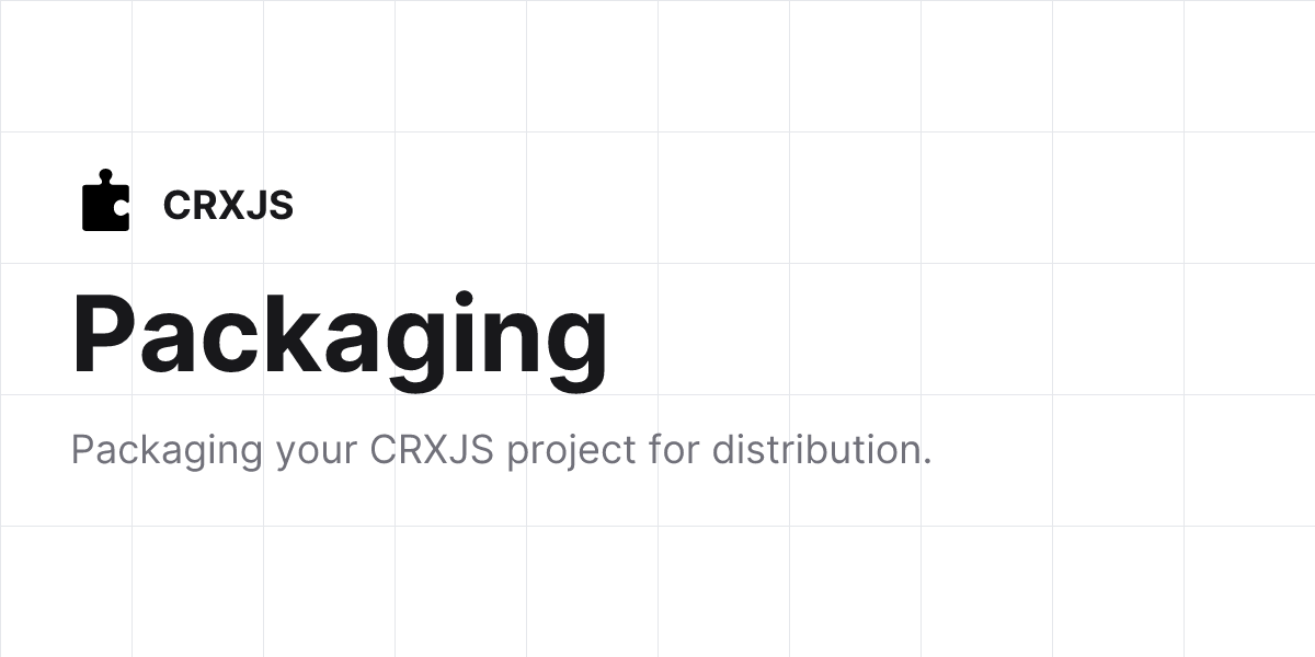 Packaging - CRXJS